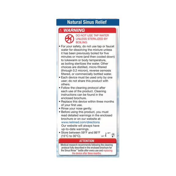 NeilMed Sinus Rinse Starter Kit with 5 Packets