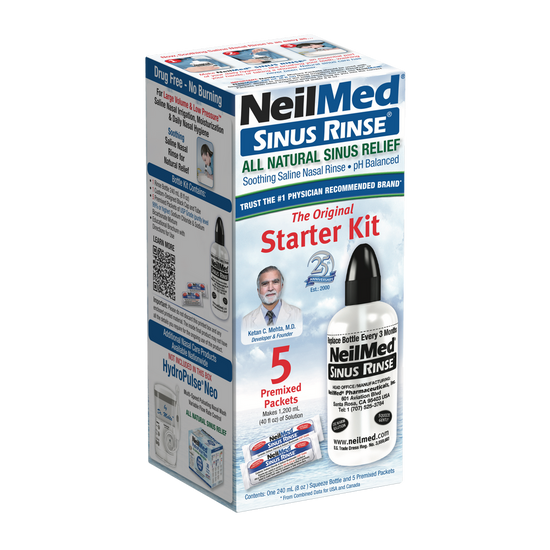 NeilMed Sinus Rinse Starter Kit with 5 Packets