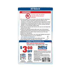 NasaFlo Neti Pot with 60 Packets