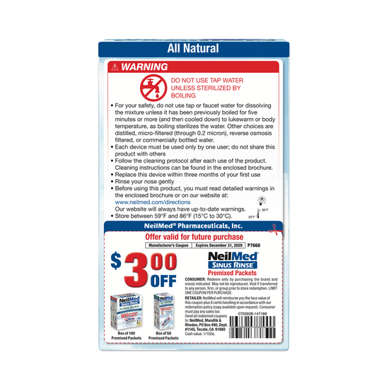 NasaFlo Neti Pot with 60 Packets