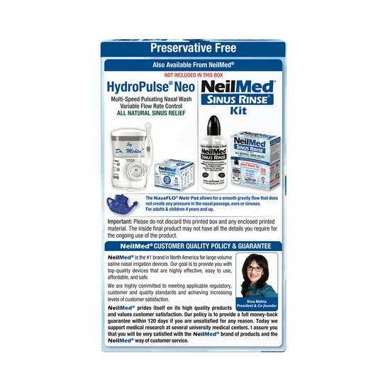 NasaFlo Neti Pot with 60 Packets