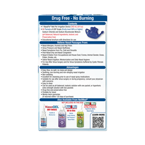 NasaFlo Neti Pot with 60 Packets