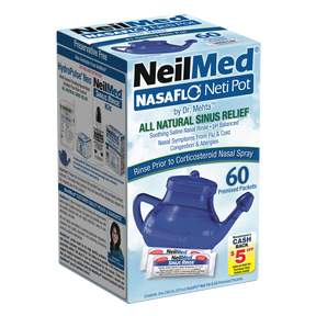 NasaFlo Neti Pot with 60 Packets