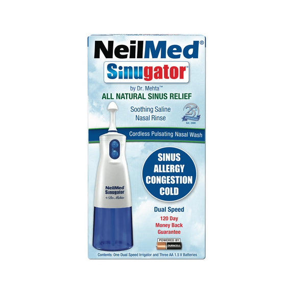 Sinugator Cordless Pulsating Nasal Wash - Blue