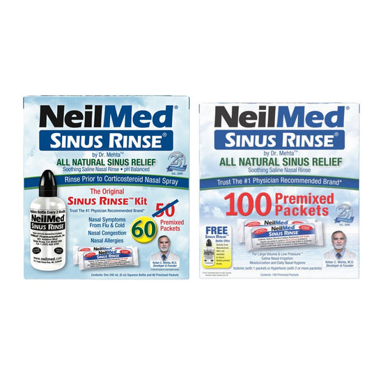 NeilMed Sinus Rinse Kit & NeilMed Sinus Rinse Regular Premixed Packets